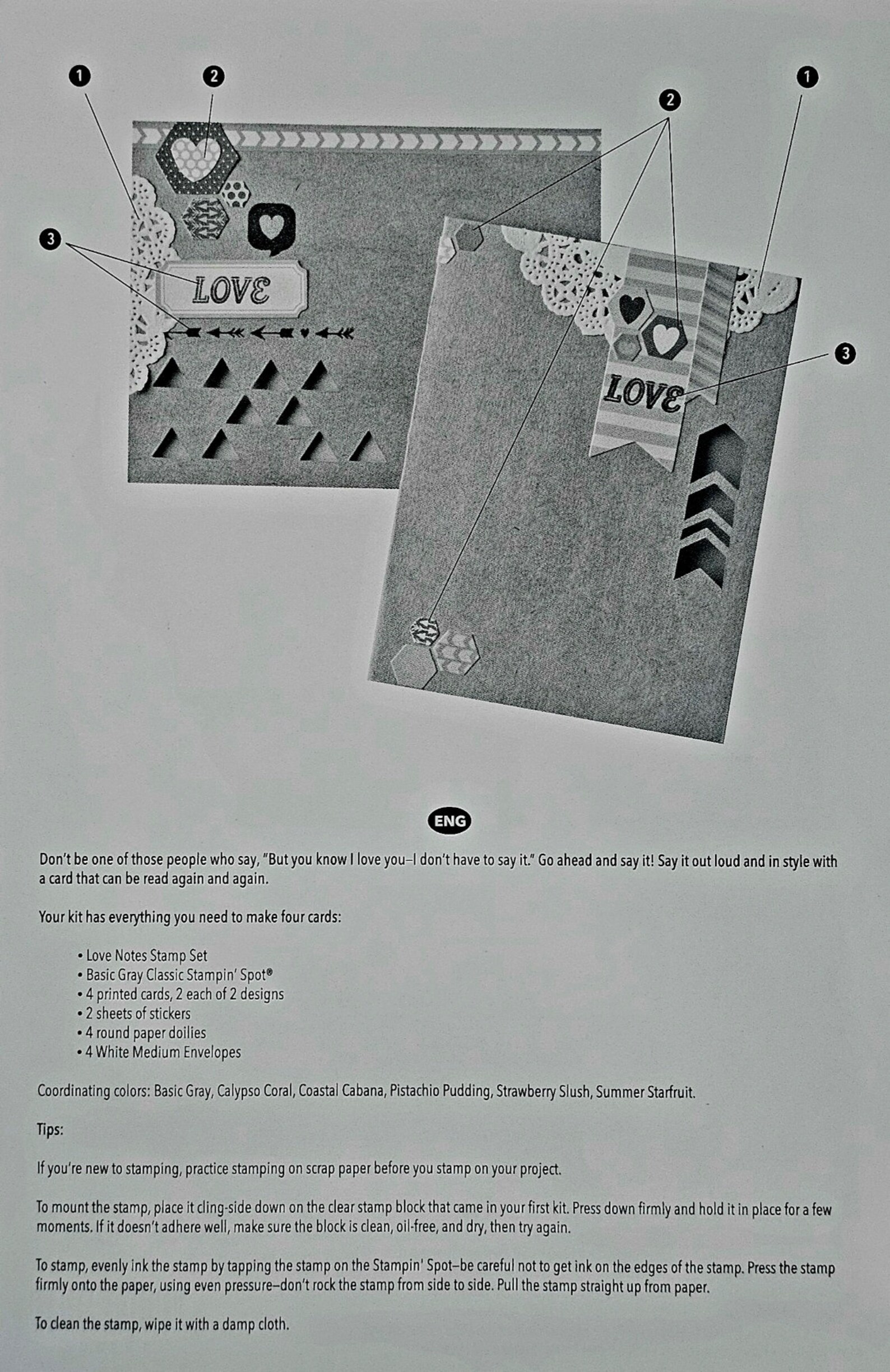 Stampin' Up! Love Notes Monthly Kit Paper Pumpkin Card Kit NEW - Etsy