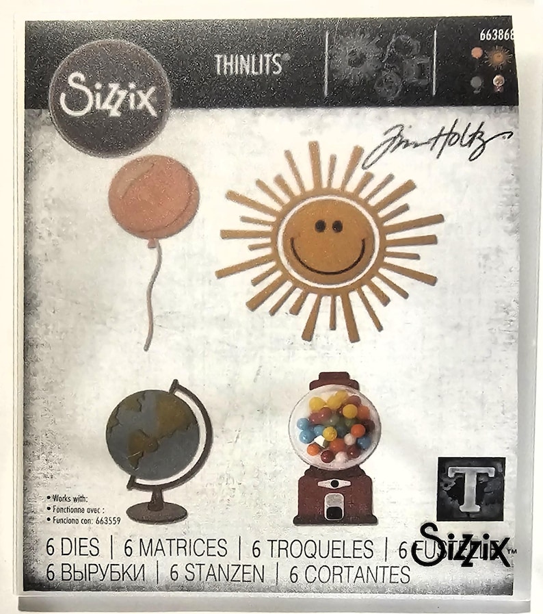 Tim Holtz Thinlits Dies Adorned, Circle Play, Festive Repeat, Mixed ...