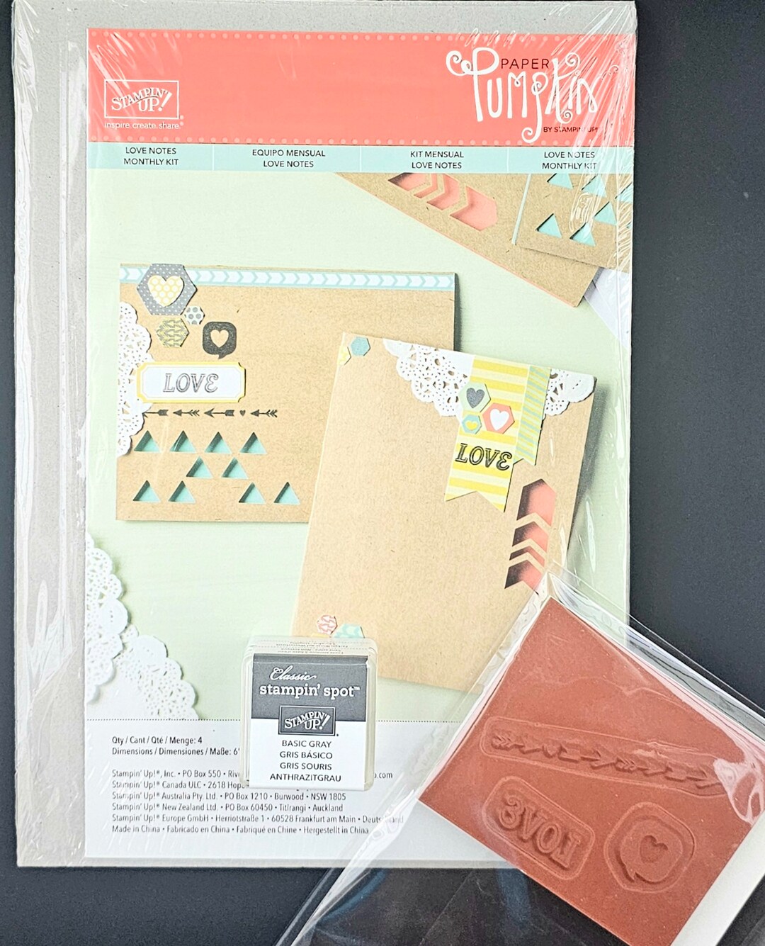 Stampin' Up! Love Notes Monthly Kit Paper Pumpkin Card Kit NEW - Etsy