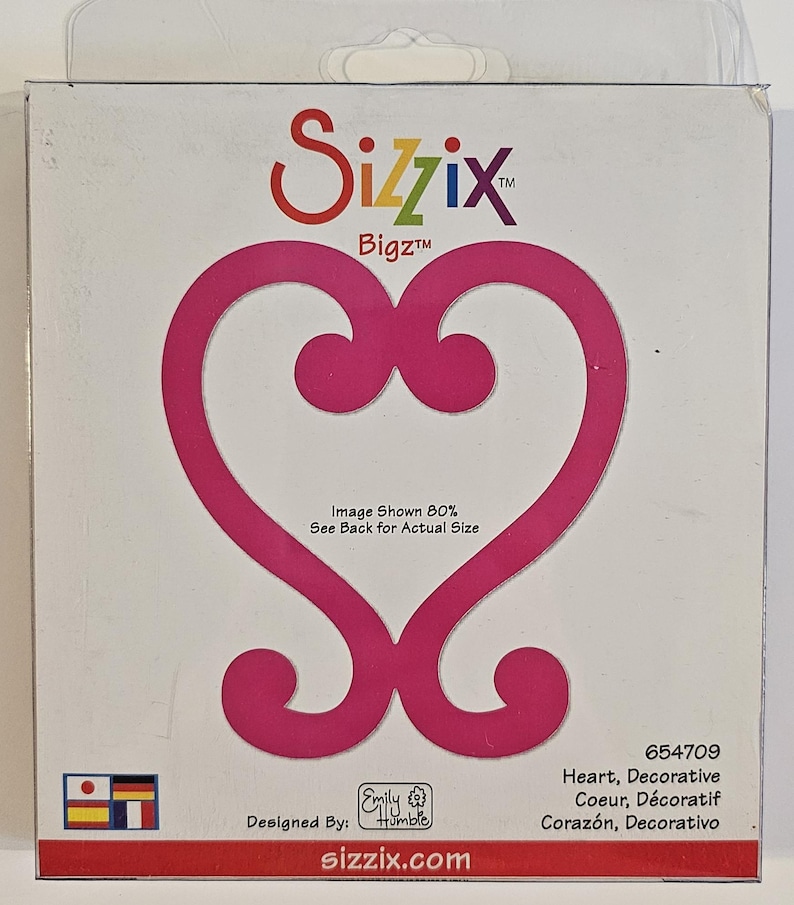 Sizzix Bigz Heart, Decorative 654709 - Etsy