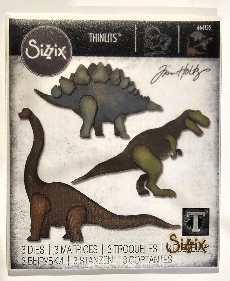 Tim Holtz Thinlits Dies Crazy Things, Gearhead, Mixed Media #1 or #5, Adorned, Prehistoric ...