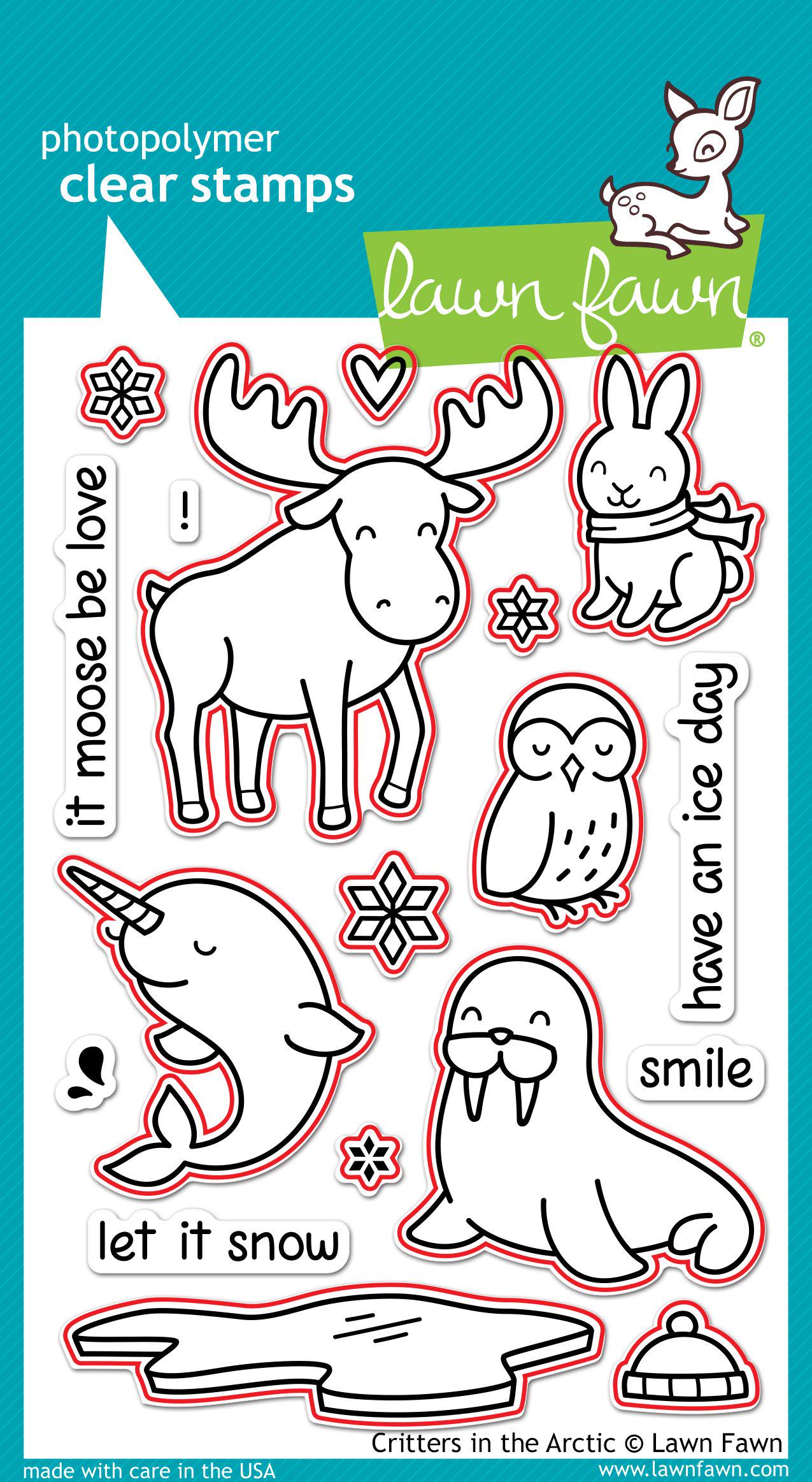 Lawn Fawn Critters in the Arctic LF 708 LF709 or Toboggan Together LF ...