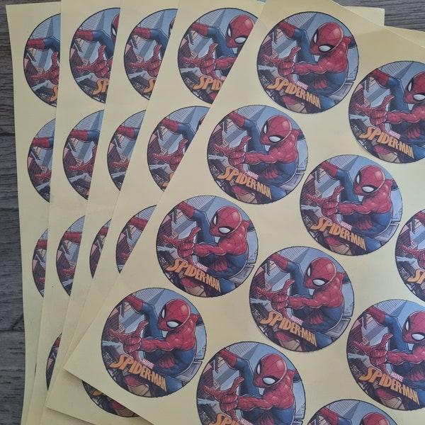 Spiderman Sweet Stickers - Etsy UK