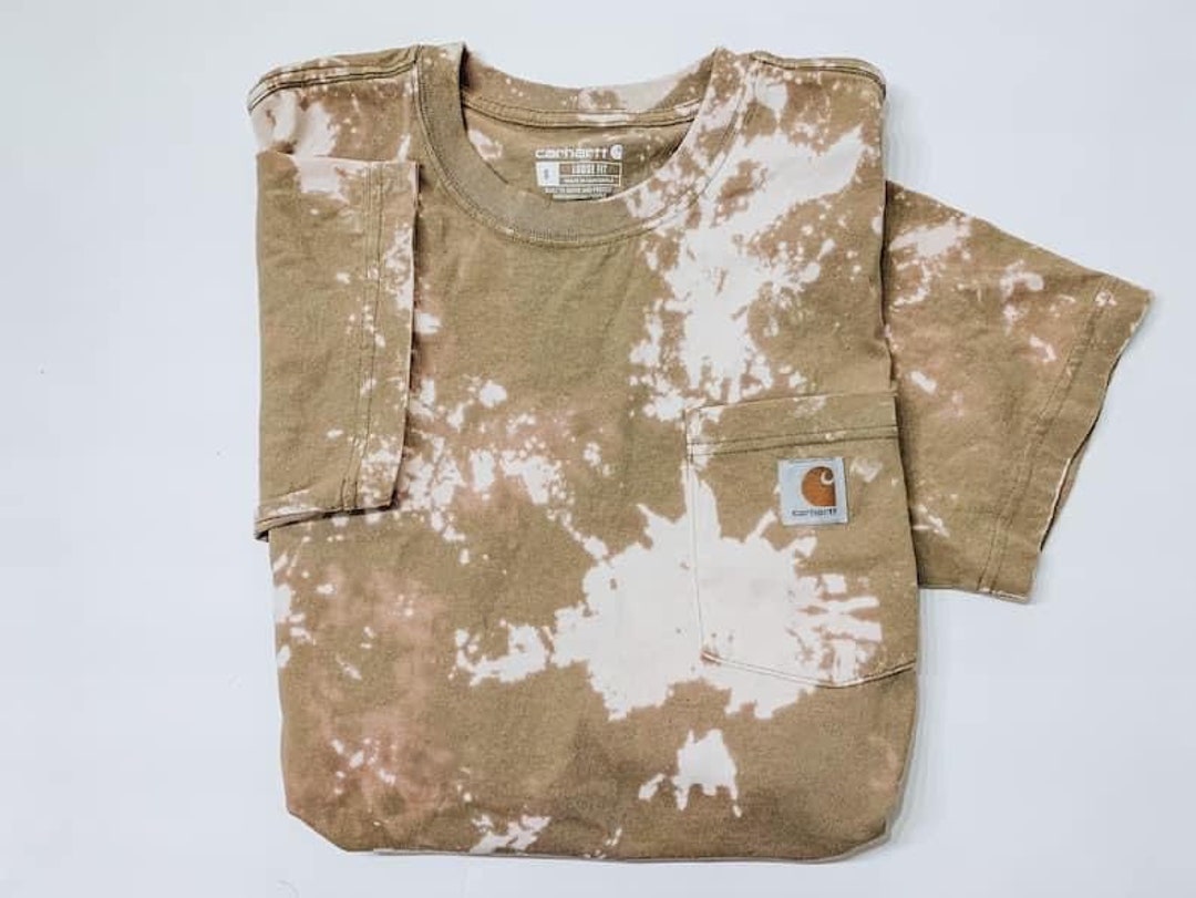 Bleached Pocket Tee, Acid Wash Western T-shirt, Desert Tan Neutral ...