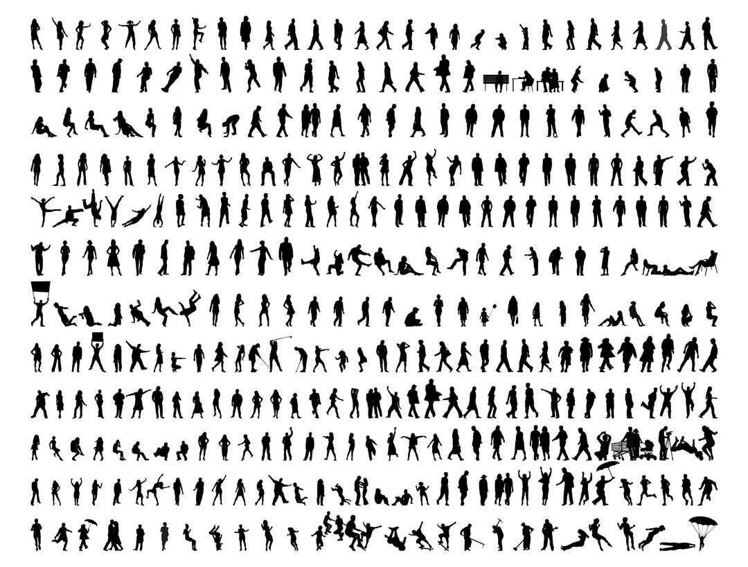 Various People SVG Cut File - Etsy