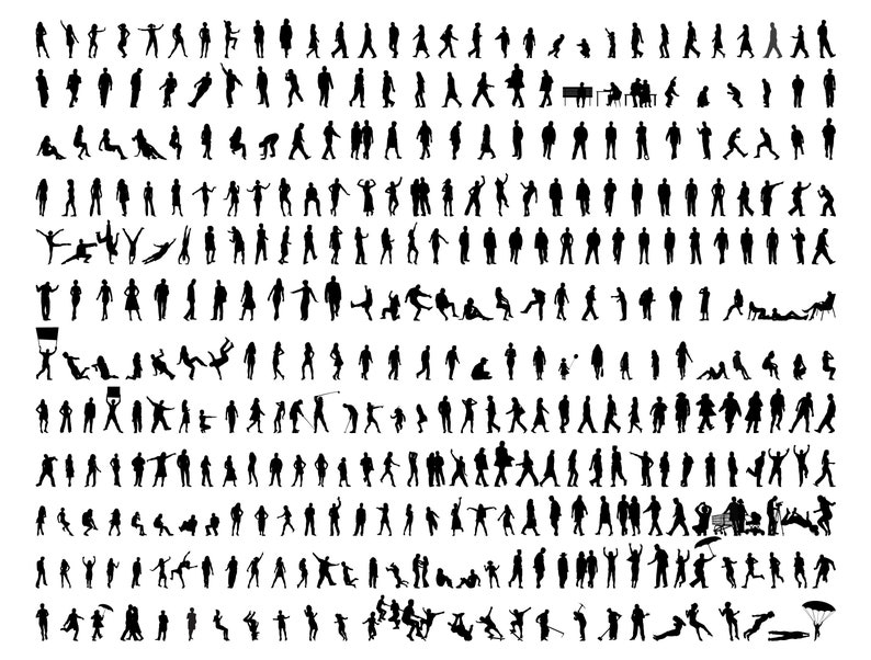 Various People SVG Cut File - Etsy