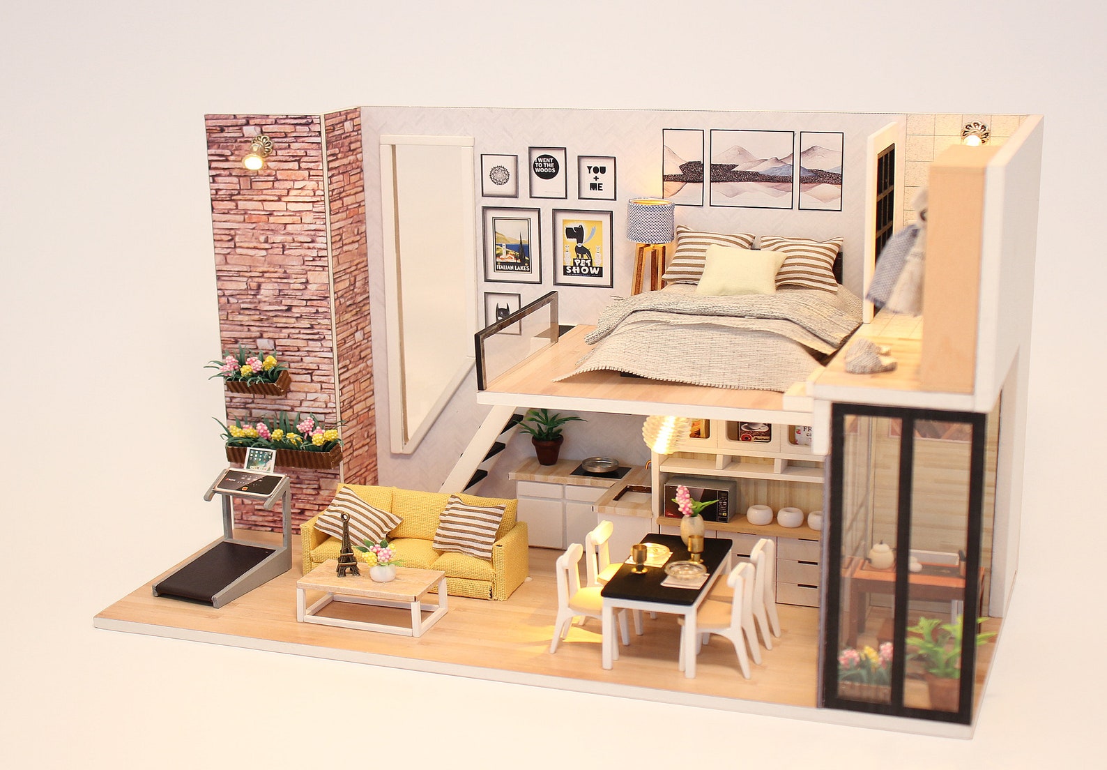 Miniature DIY Dollhouse Kit Wooden Model House DIY Craft | Etsy