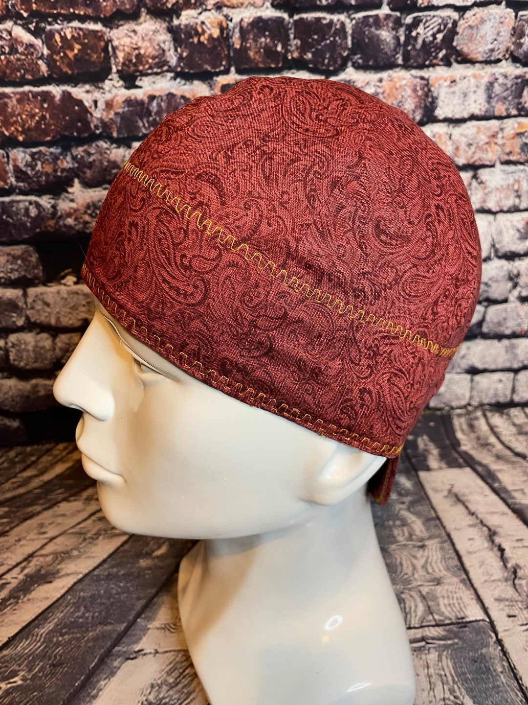 Red Paisley Welding Cap - Etsy
