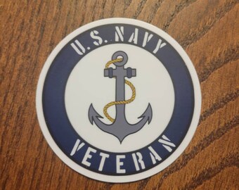 U.S. Navy Veteran Vinyl Decal - Etsy