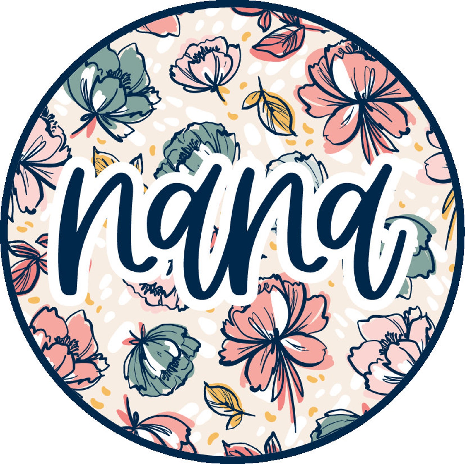 Floral Nana Svg Bundle , Svg for Cricut , Layered Digital Vector File ...