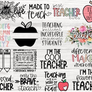 Teacher Svg Bundle,teacher Svg, School Svg, Teacher Gift Svg, Back to ...