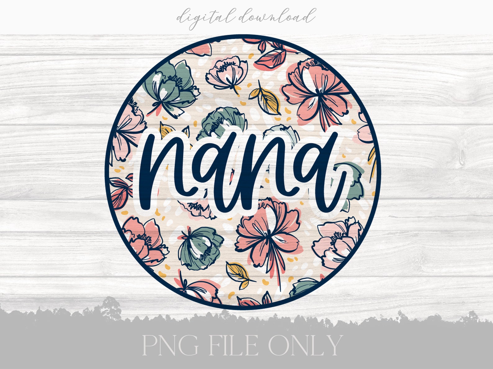 Floral Nana Svg Bundle Svg for Cricut Layered Digital - Etsy