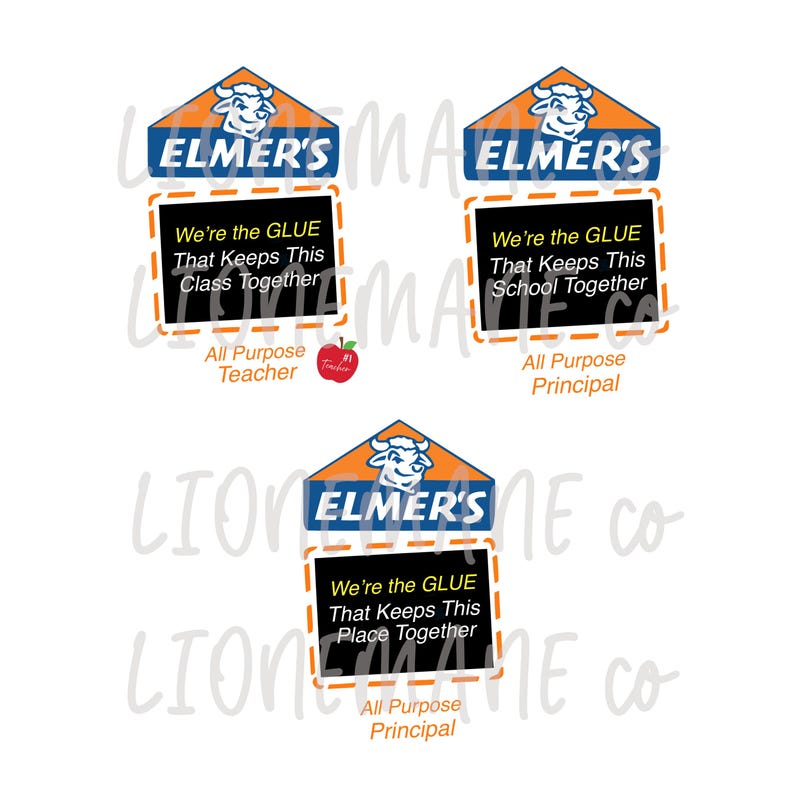 Elmers Glue Teacher SVG- Custom - Etsy