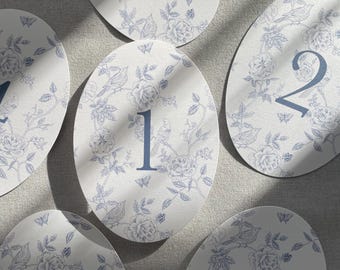 Green Toile Table Numbers: Wedding, Special Event Decor - Etsy