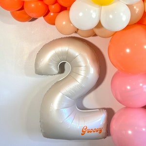 Groovy Birthday Balloon Garland Kit Two Groovy Invitation - Etsy