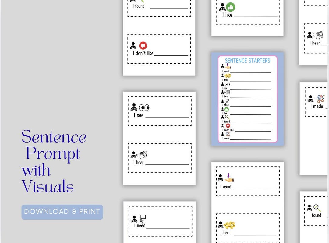 Printable Sentence Starters Strips PDF | Writing Prompts for Kids ...