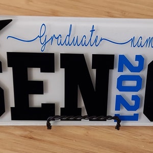 Custom Personalized Senior Tile, Graduation Gift With Name, Class of ...