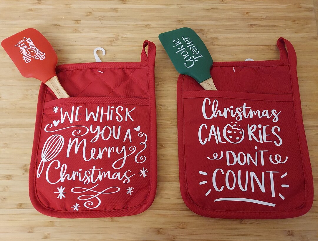 Christmas Gift Set, Christmas Oven Mitt, Potholder, Baking Gifts ...