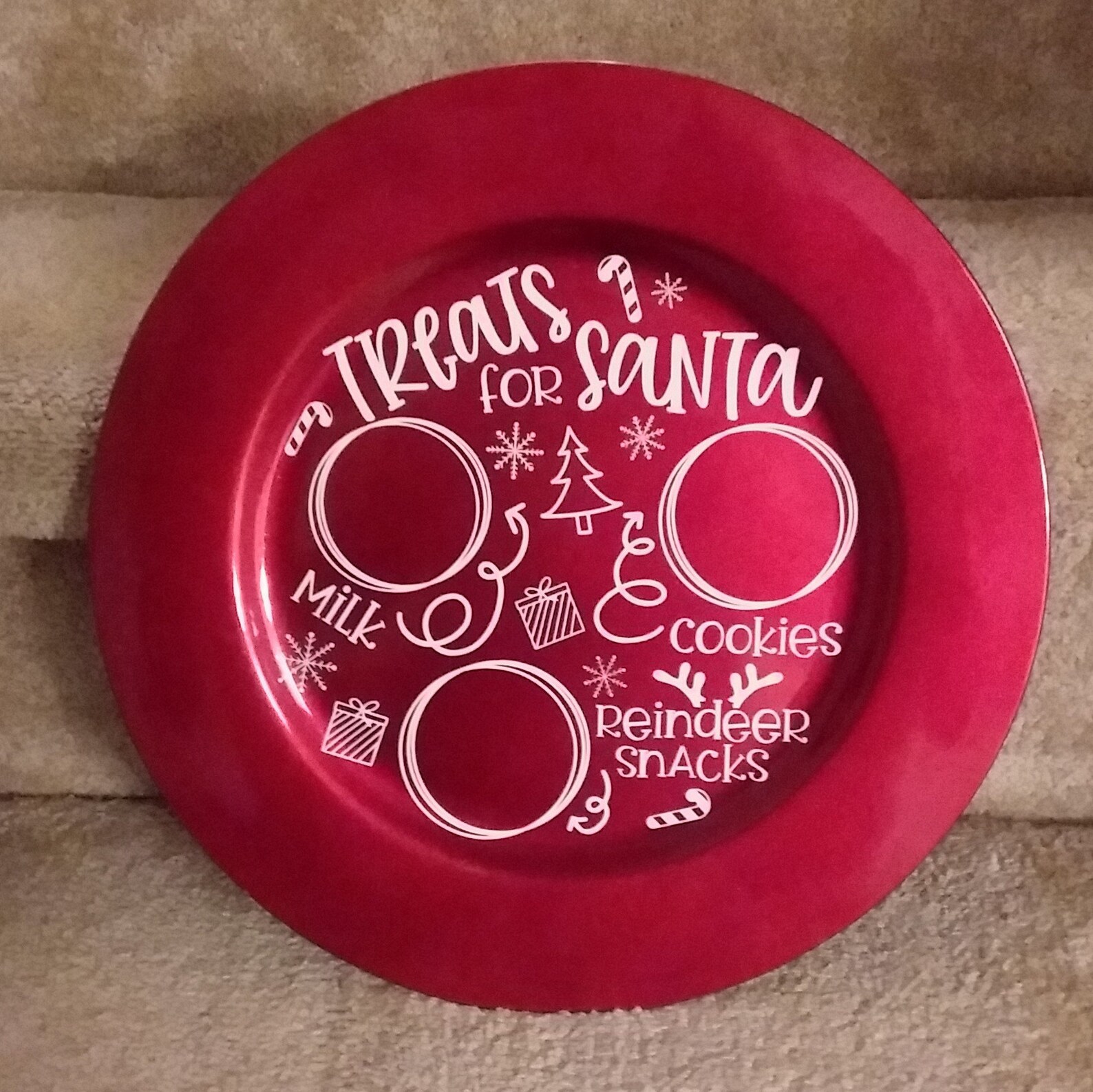 Cookies for Santa Plate, Santa Plate, Milk for Santa, Treats for Santa ...