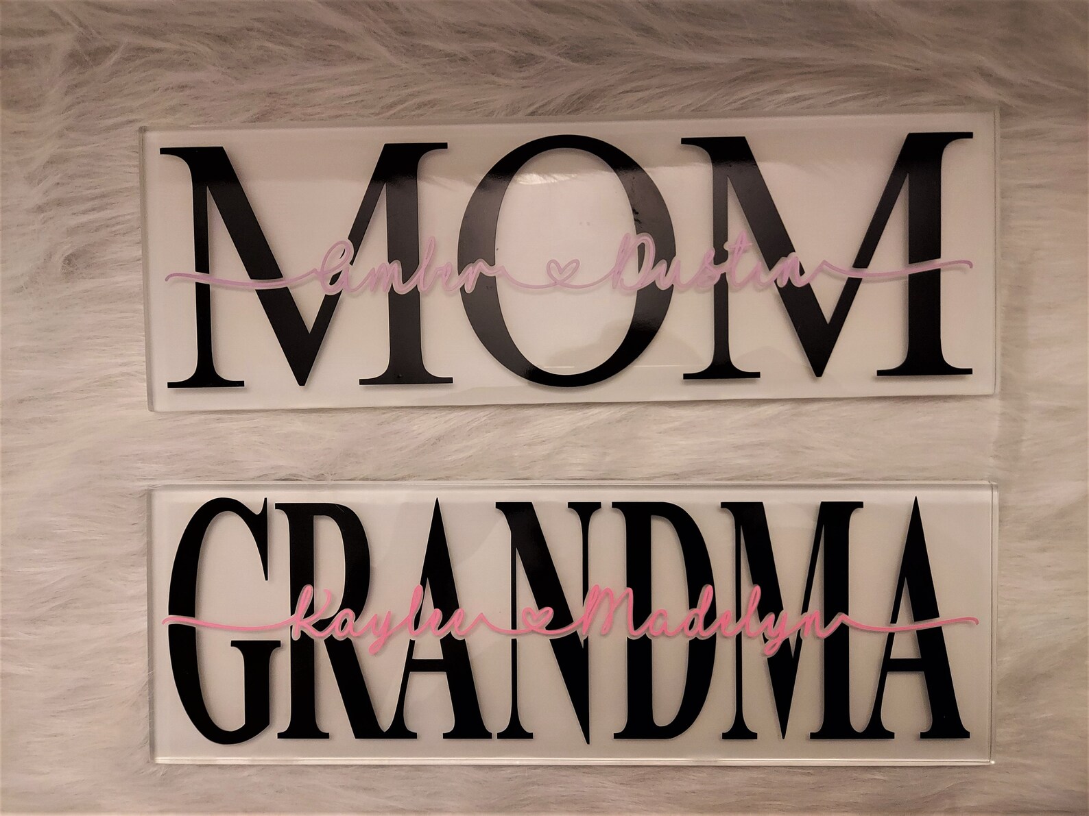 Personalized Mom Tile Sign, Engraved Glass Plaque - Etsy