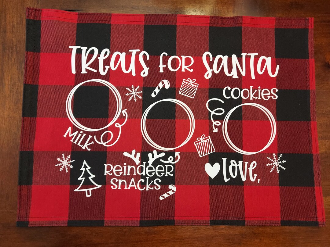 Cookies for Santa Place Mat, Santa Place Mat, Milk for Santa, Treats ...