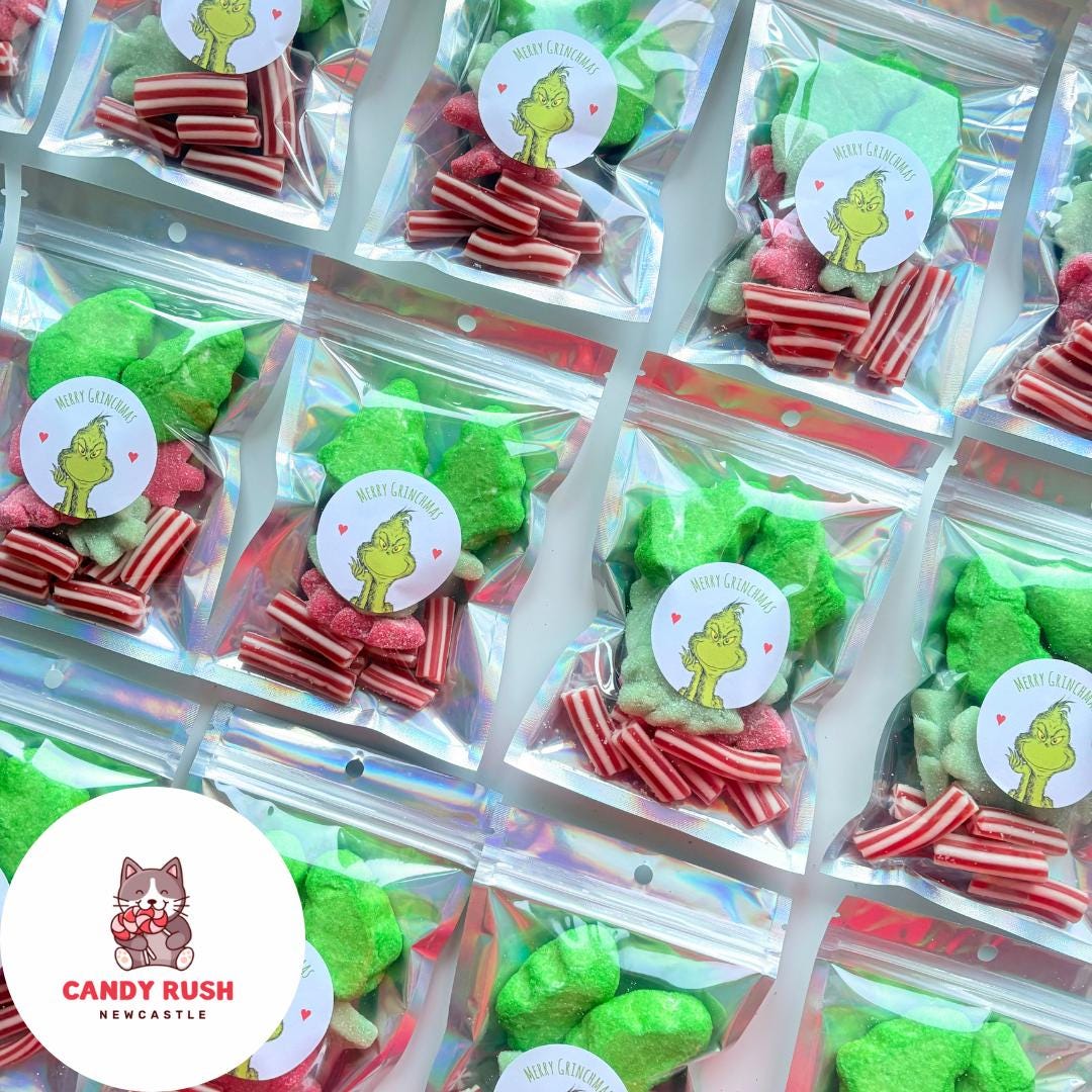 Pre Filled the Grinch Sweet Bags Party Favours Stocking Fillers Grinch ...