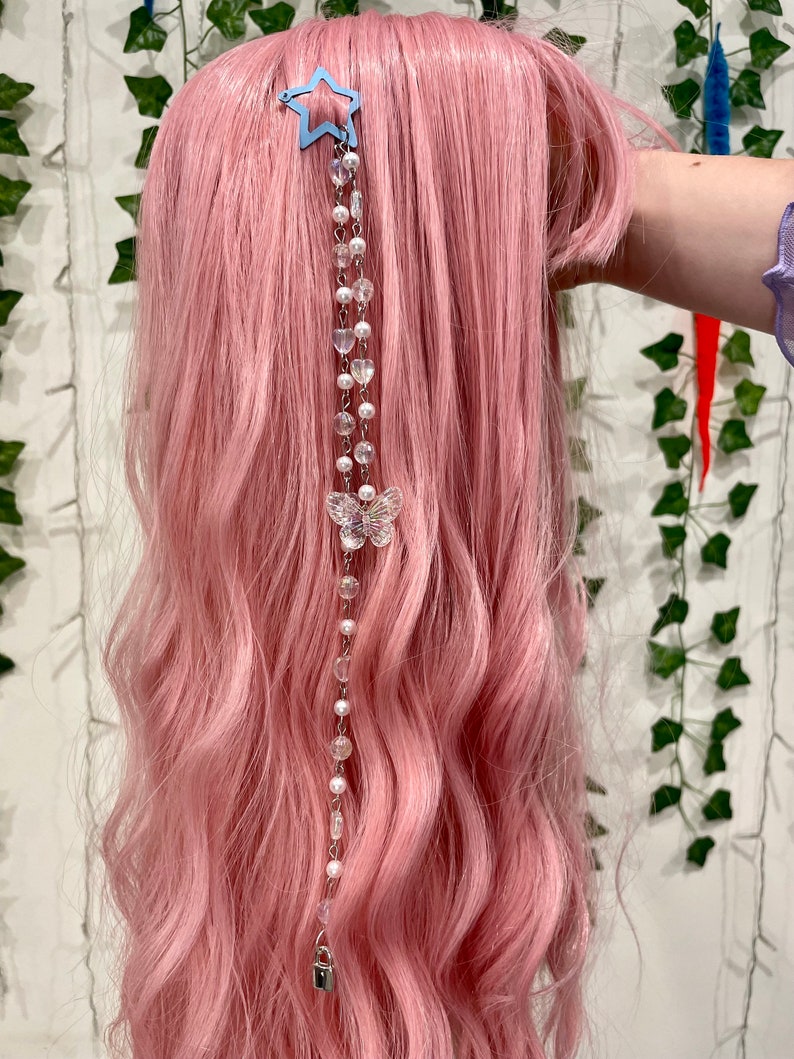 PREORDER White Butterfly Hair Chains - Etsy
