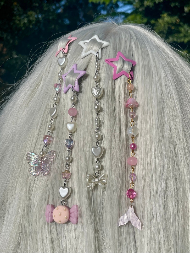 Mini Pastel Hair Chains - Etsy