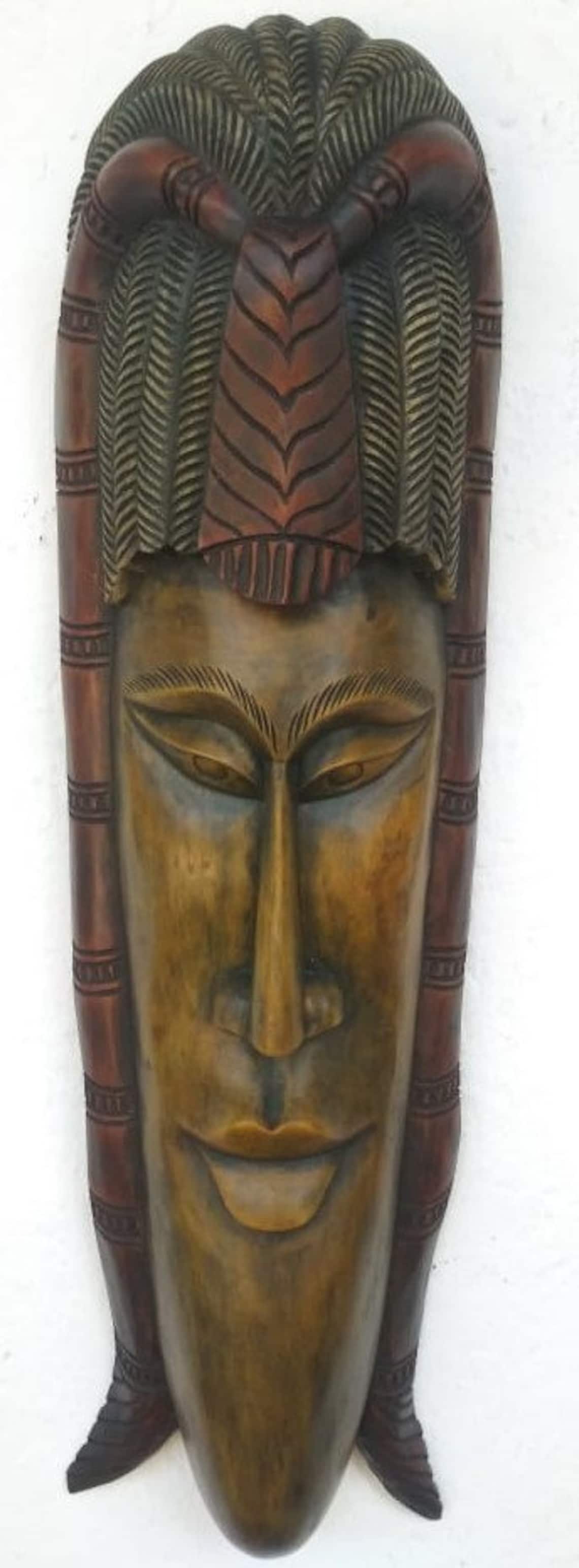 Wood Mask, Wall Decor, Wall Art, Wall Hanging , Gift, Wall Art ...