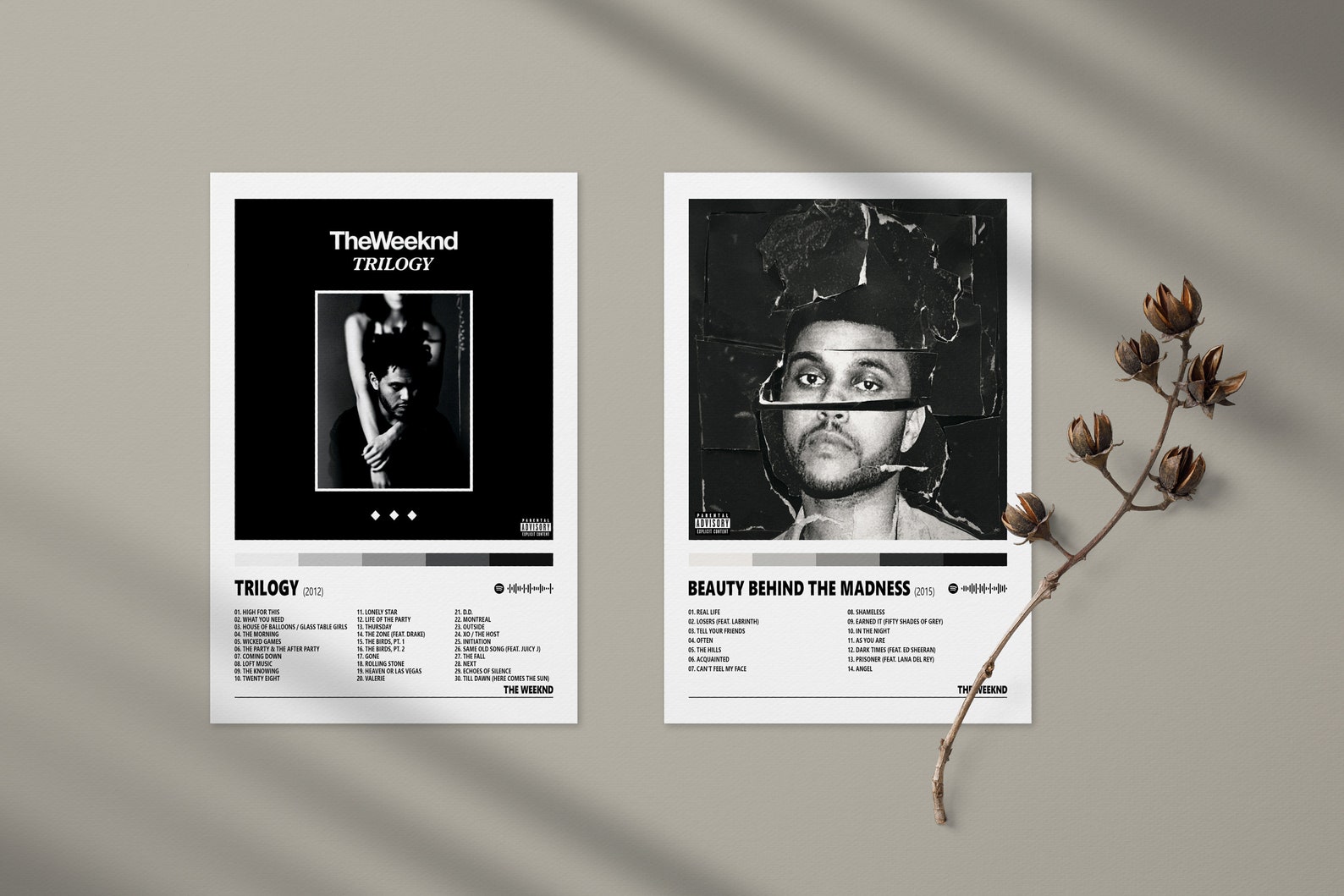 The Weeknd Mini Posters Polaroid Style Spotify Code | Etsy