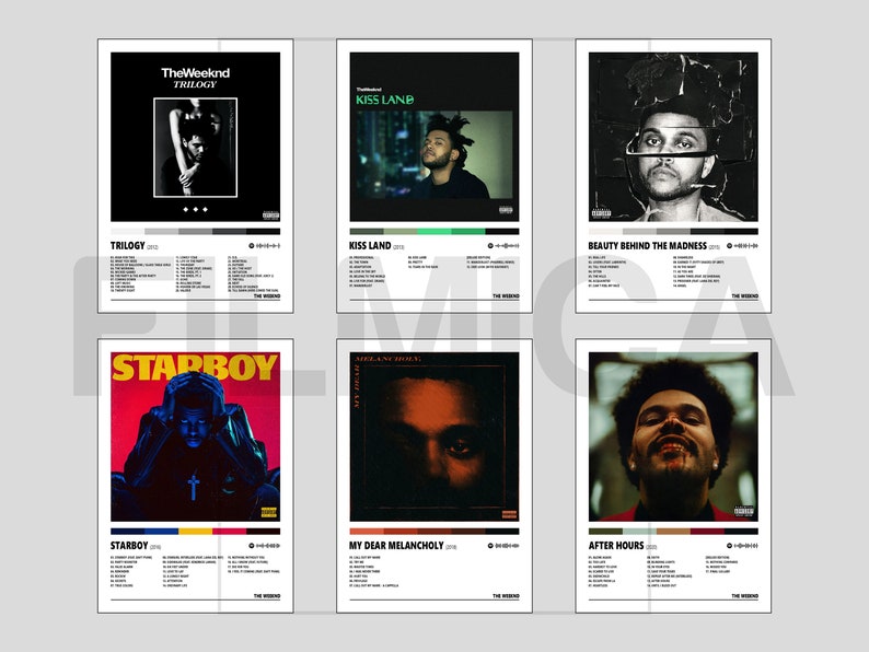 The Weeknd Mini Posters Polaroid Style Spotify Code | Etsy