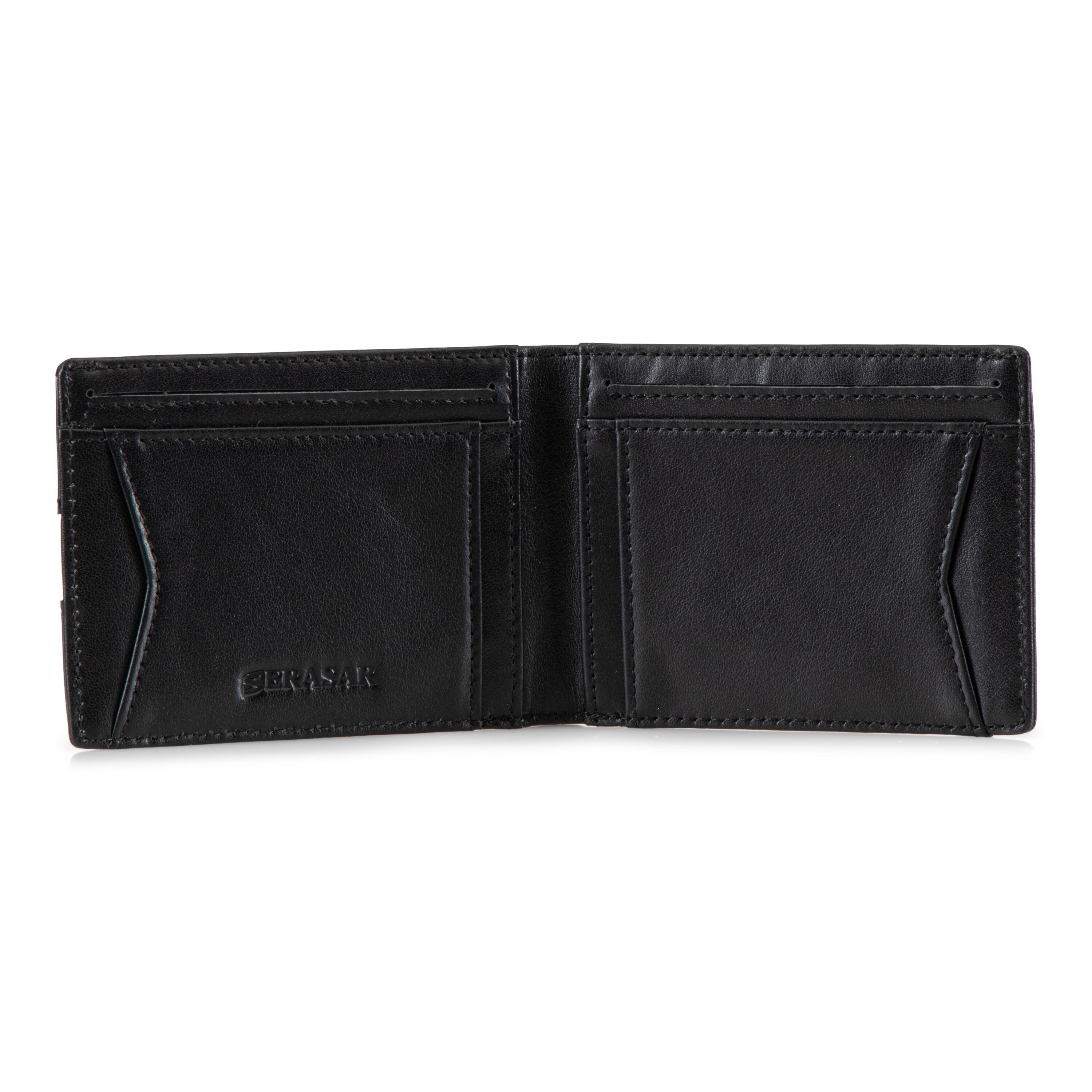 SERASAR Leather Mens Wallet clever in Black - Etsy
