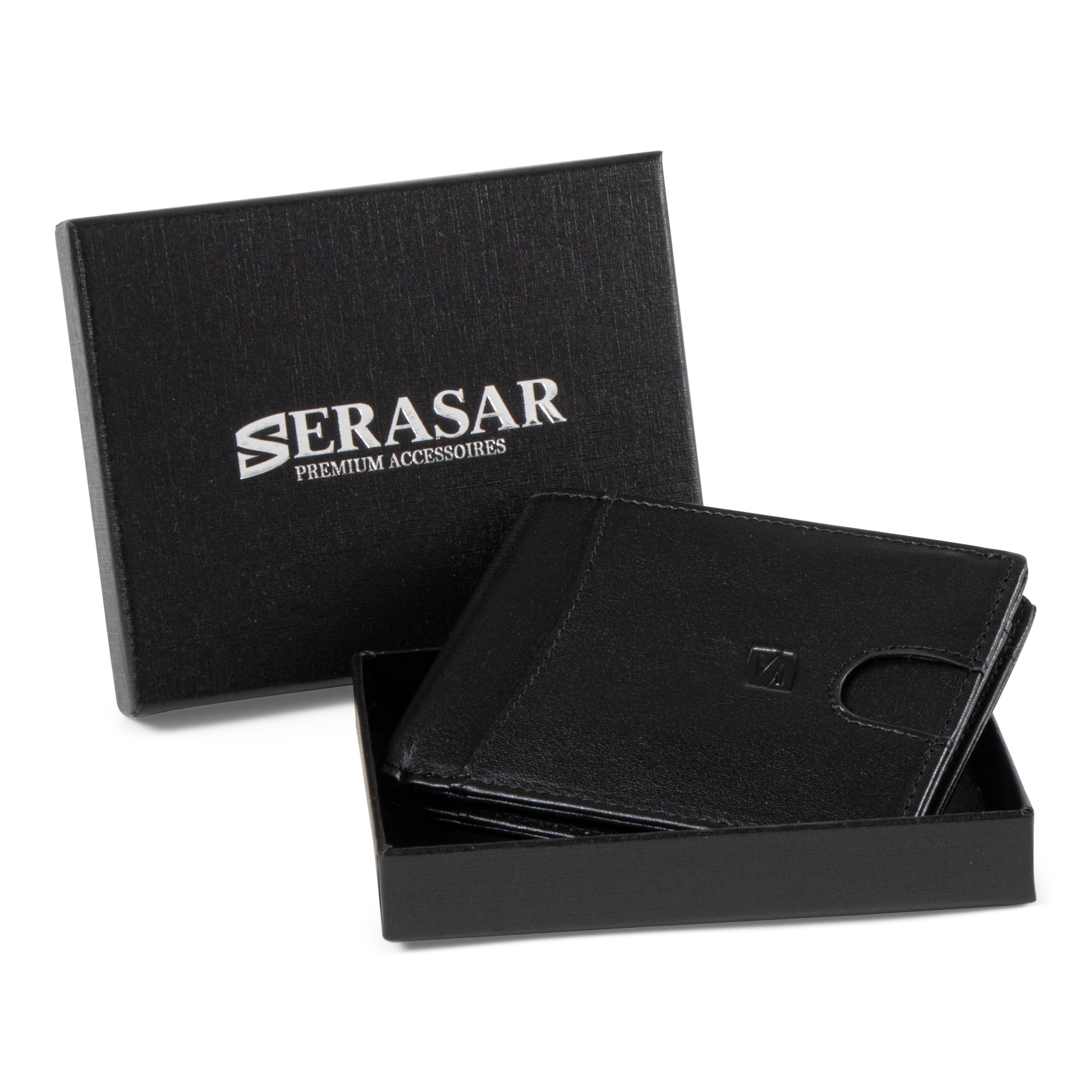 SERASAR Leather Mens Wallet clever in Black - Etsy