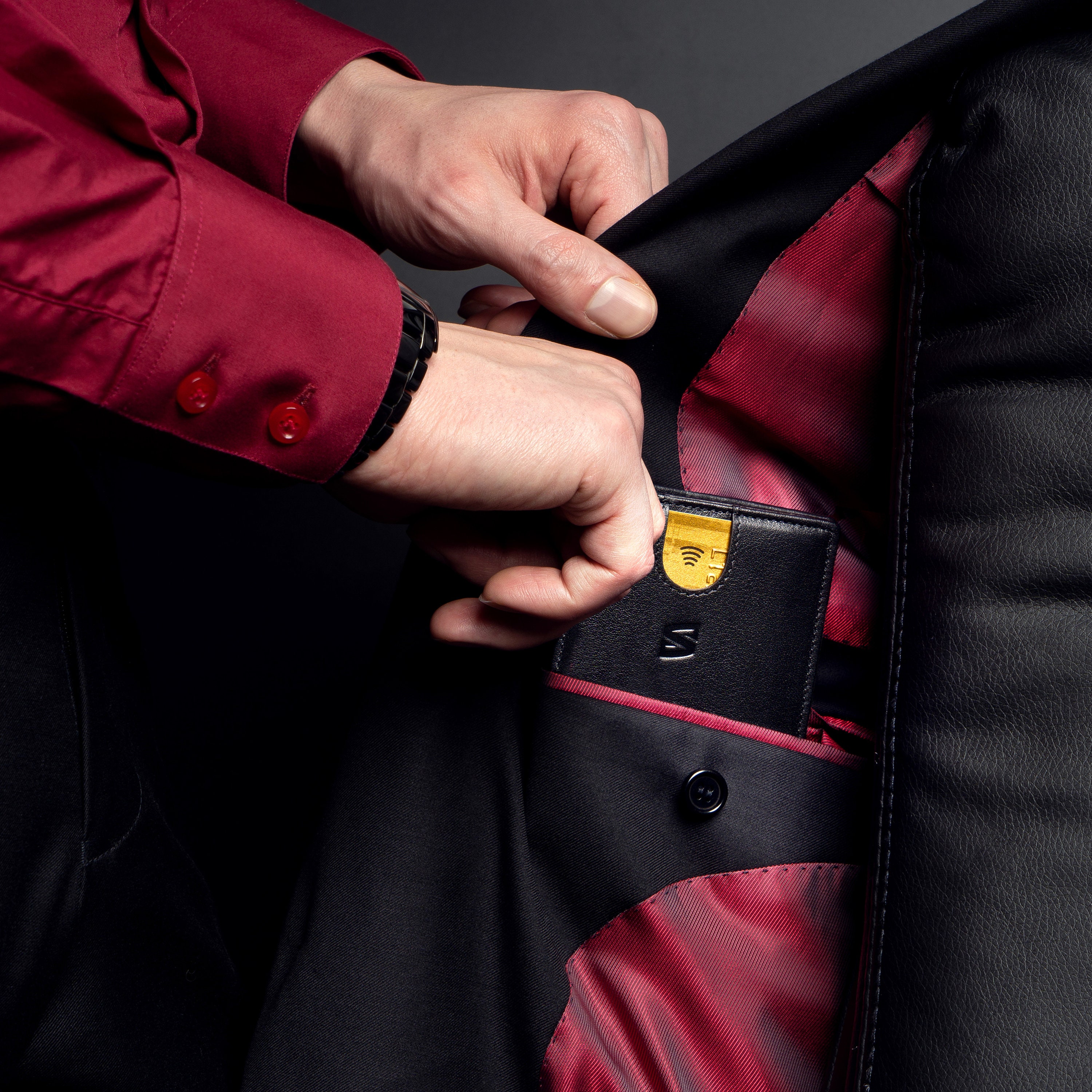 SERASAR Leather Mens Wallet clever in Black - Etsy