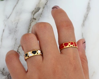 Cow Print Ring | Etsy