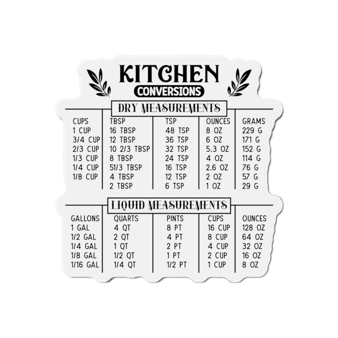 Kitchen Conversions Chart Refrigerator Magnet - Etsy