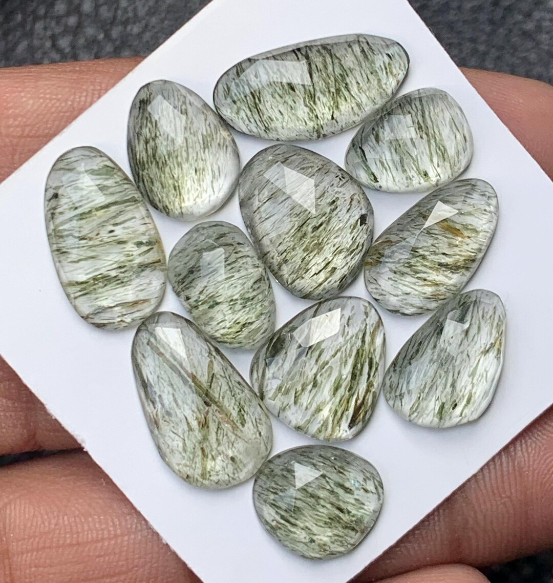 Rose Cut Green Rutile Free Form Gemstone Lot: 43.00 Carat (11-19 MM) - Etsy