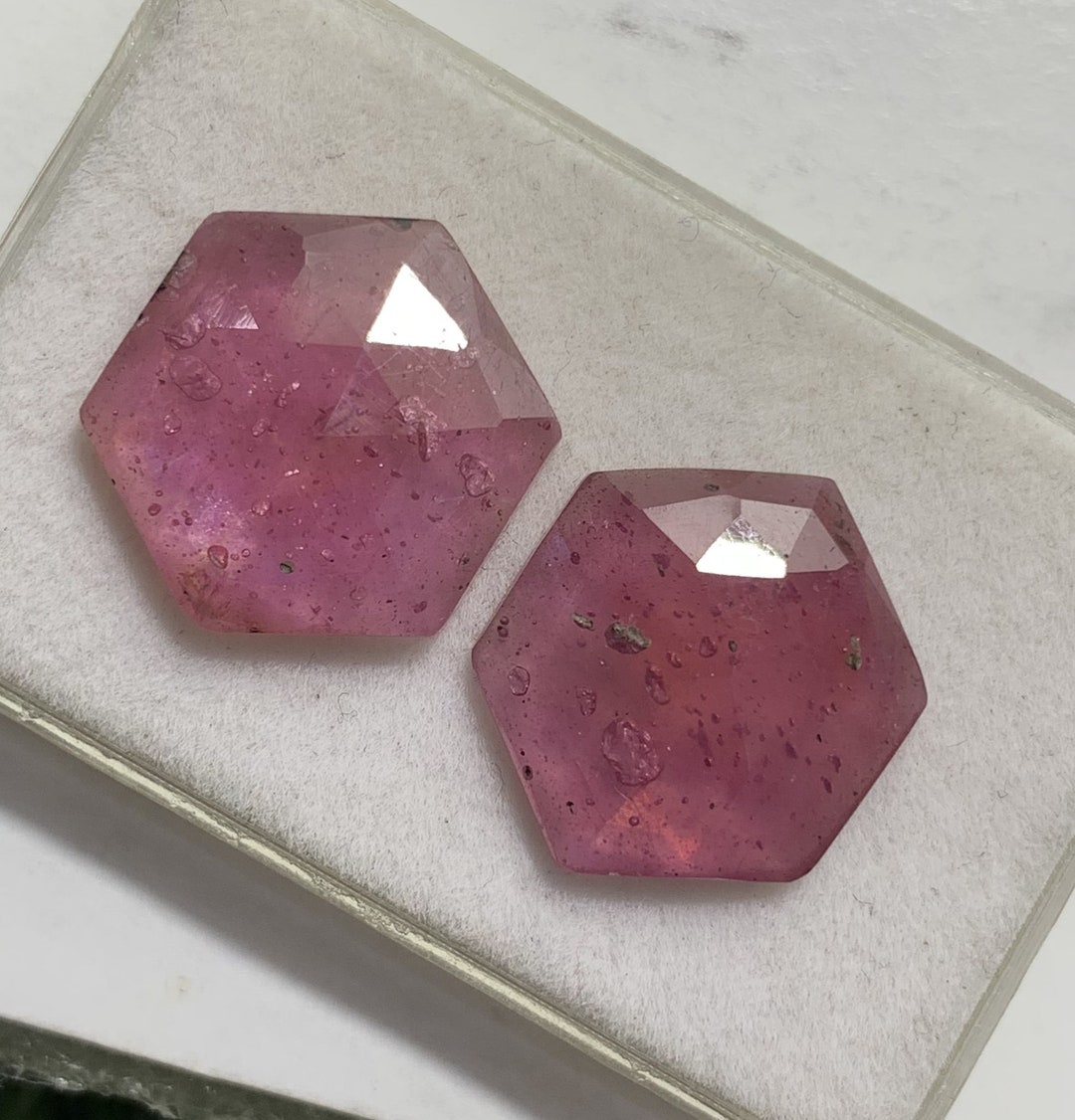 Ruby Natural Thailand Ruby Rose Cut Hexagon Shape Flat Backs - Etsy
