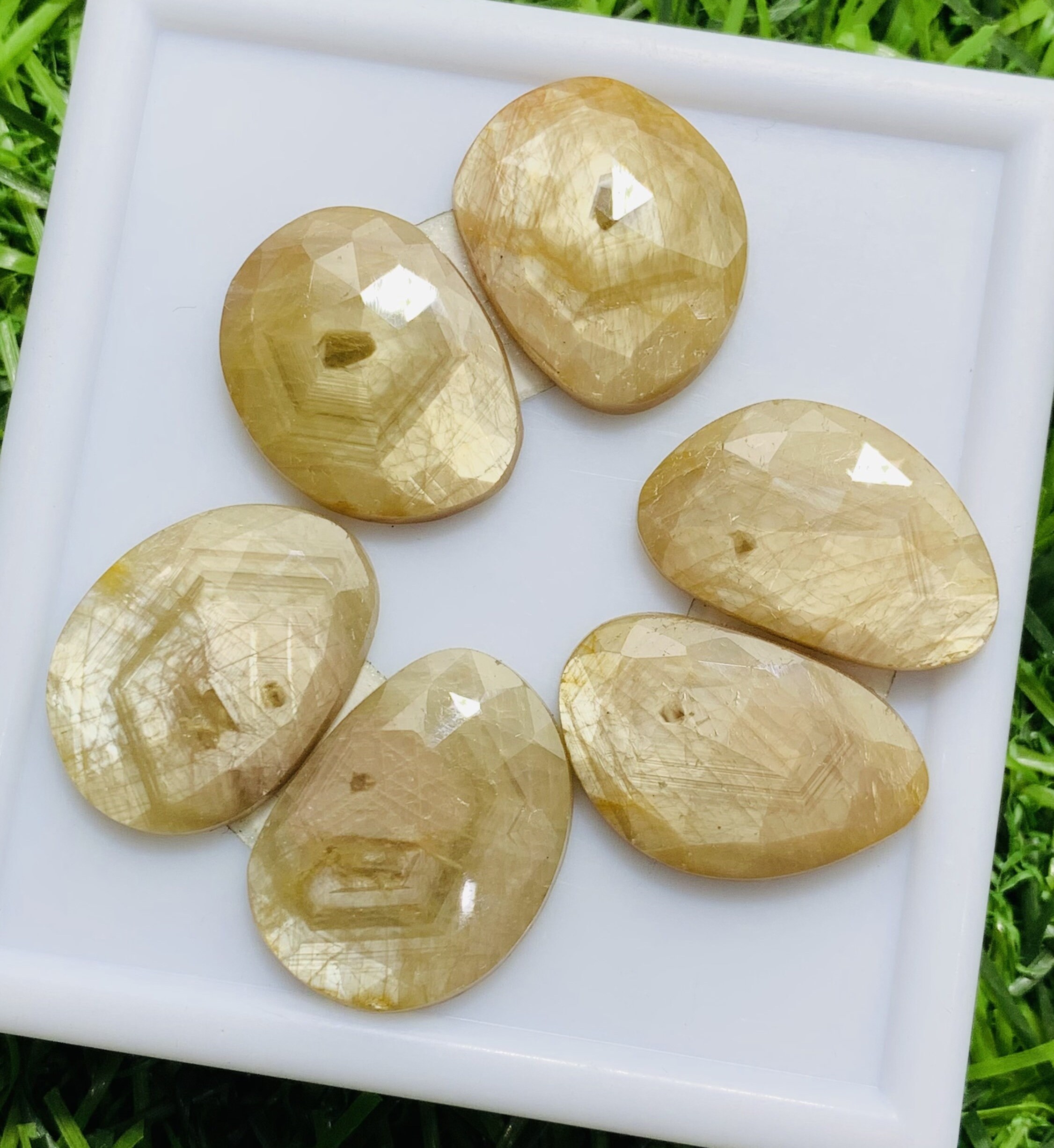 Natural Yellow Star Sapphire Lot: Rose Cut Gemstones (19-21mm) - Etsy