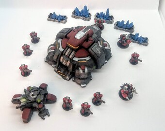 Collectibles miniatures painted figurines Starcraft 2 Terran base Art ...