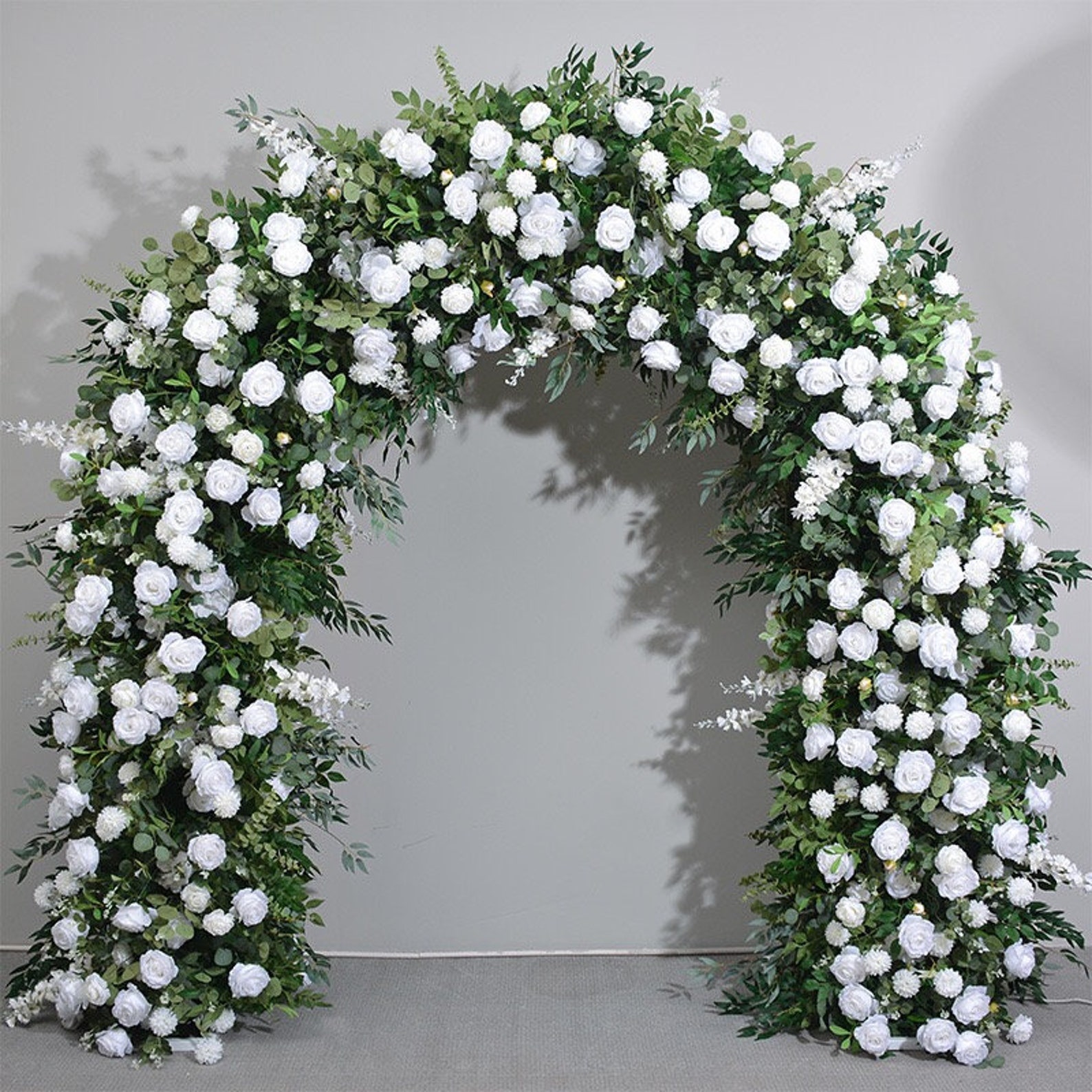 White Rose Flower Arch Flower Garland Flower Wedding Backdrop Flower ...