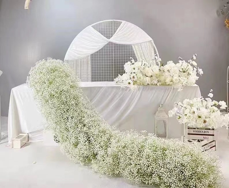 Red Rose Flower Runner,artificial Silk Flowers Runner,flower Garland ...