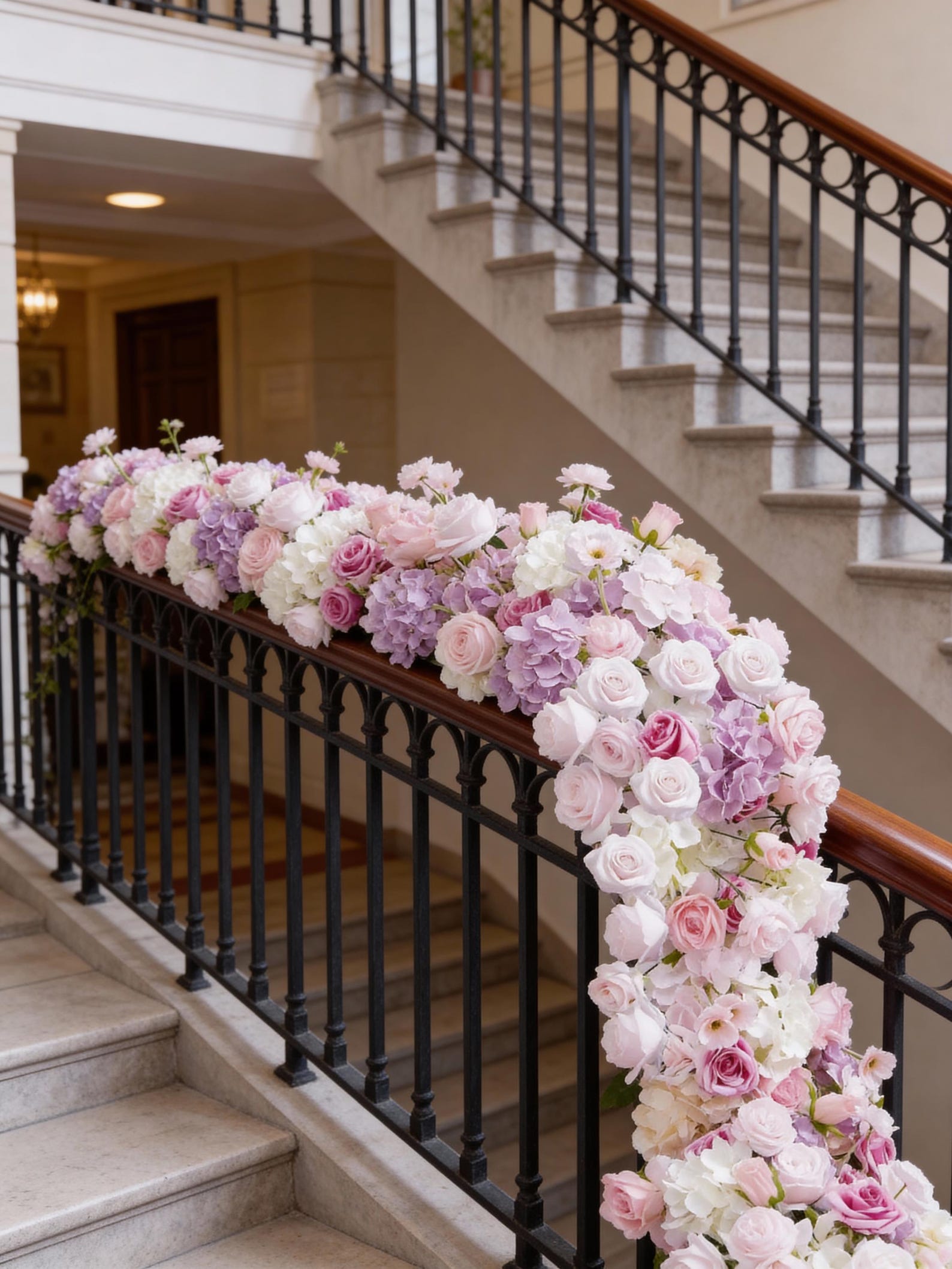 Wedding Staircase Floral,artificial Flower Arrangement - Etsy