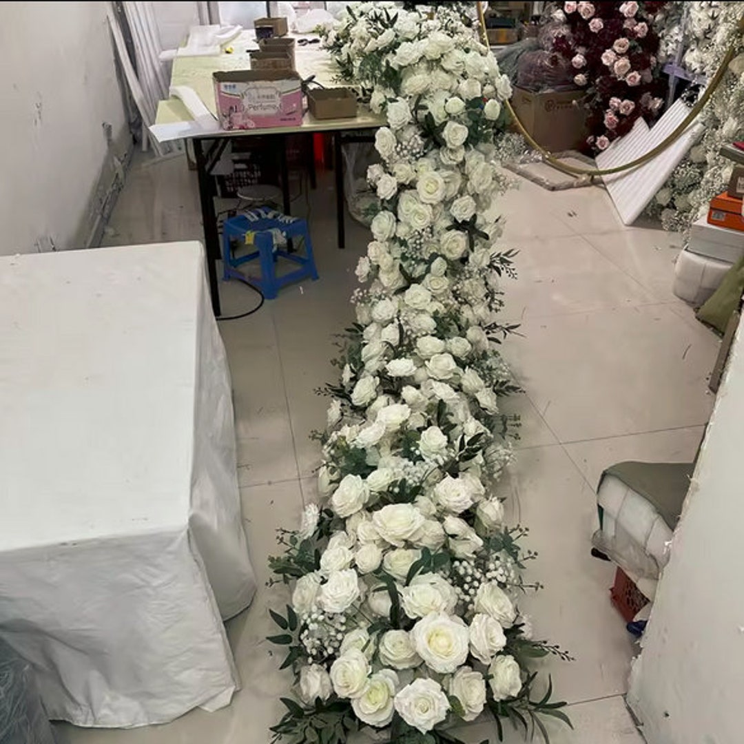 Greenery Flower Runner,flower Table Runner,wedding Flower Runner,table ...