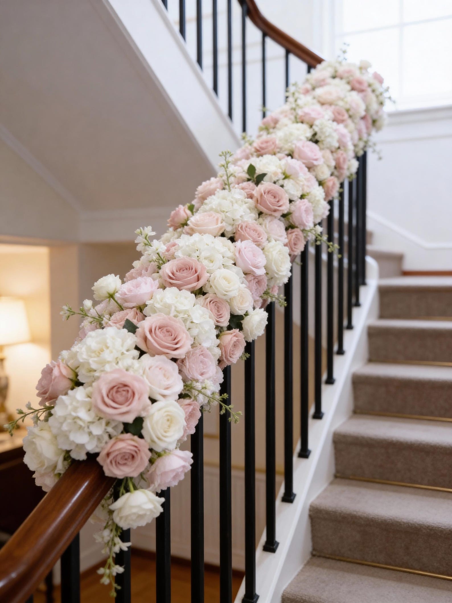 Wedding Staircase Floral,artificial Flower Arrangement - Etsy