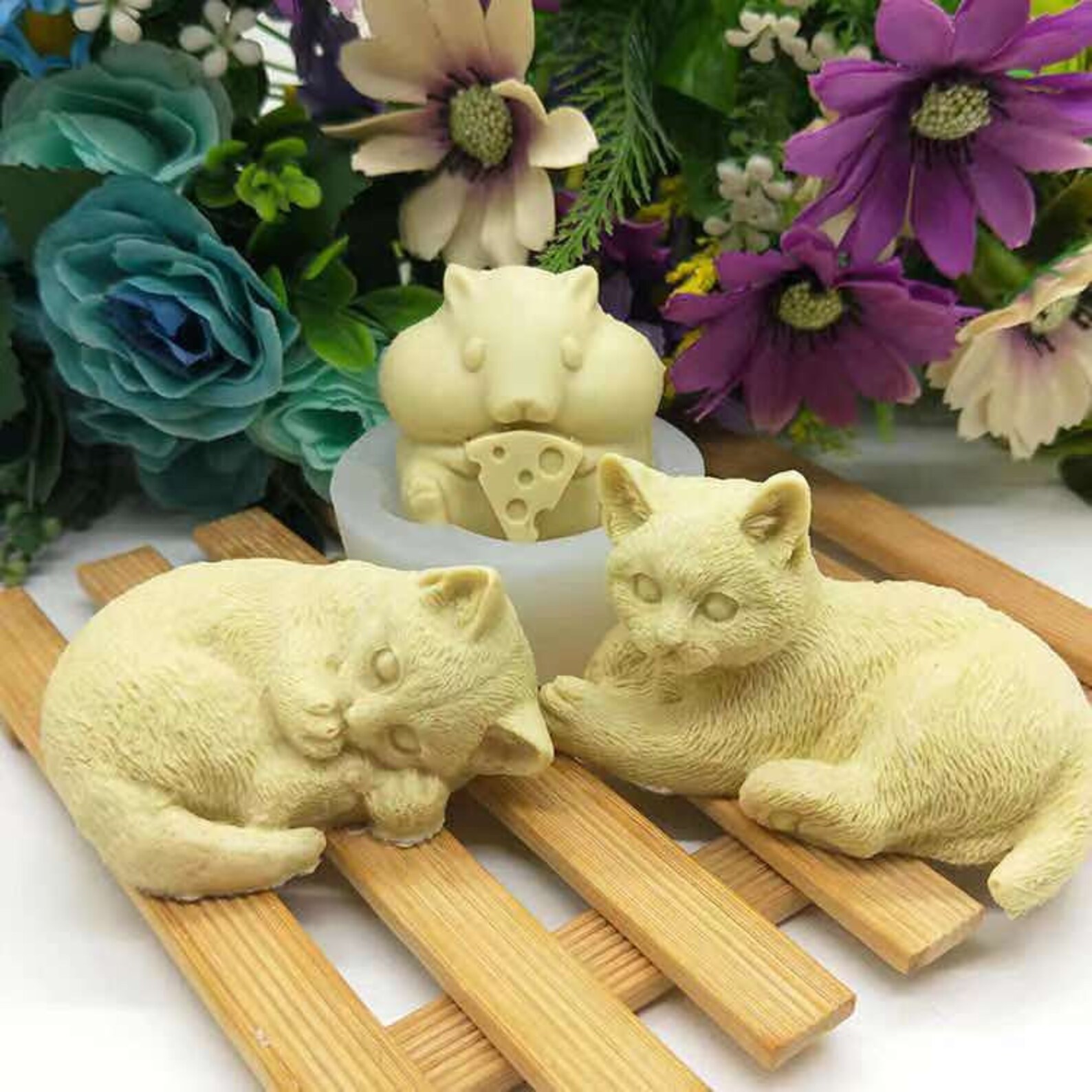 Cat Mold Handmade Candle Mold Silicone Mold Plaster Mold Sugar - Etsy