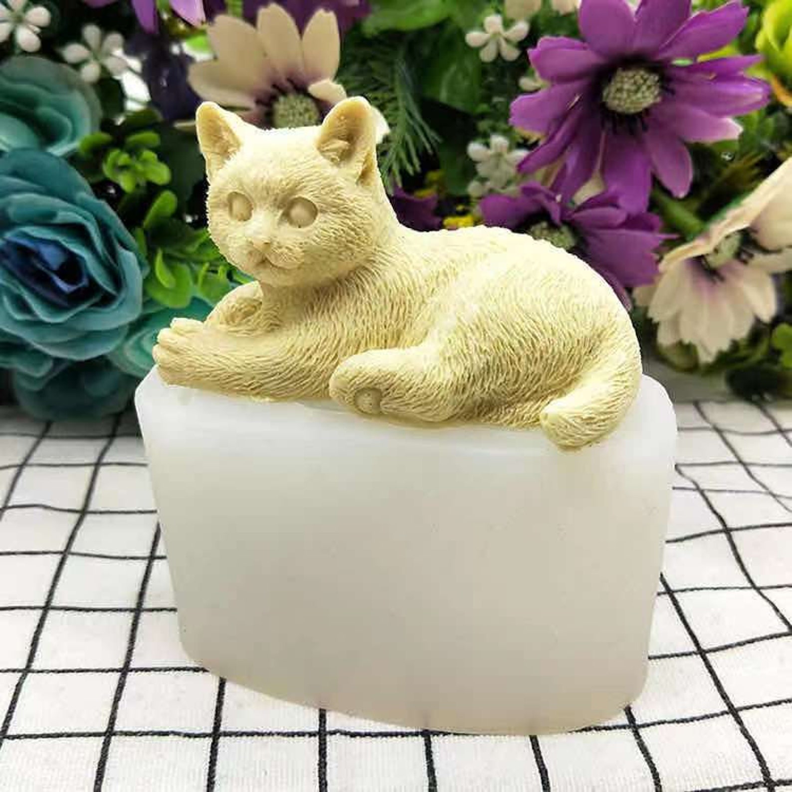 Cat Mold Handmade Candle Mold Silicone Mold Plaster Mold Sugar - Etsy