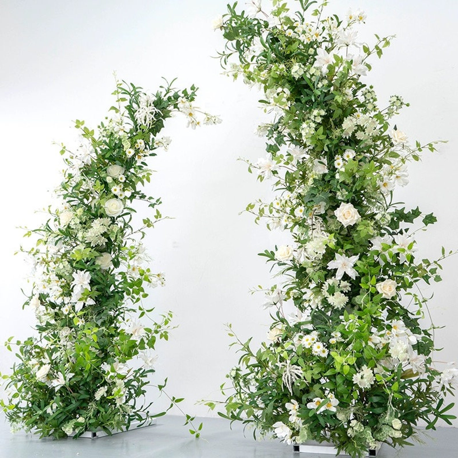 Orange Red Flower Swag Arch Flower Wedding Backdrop Flower Swag for ...