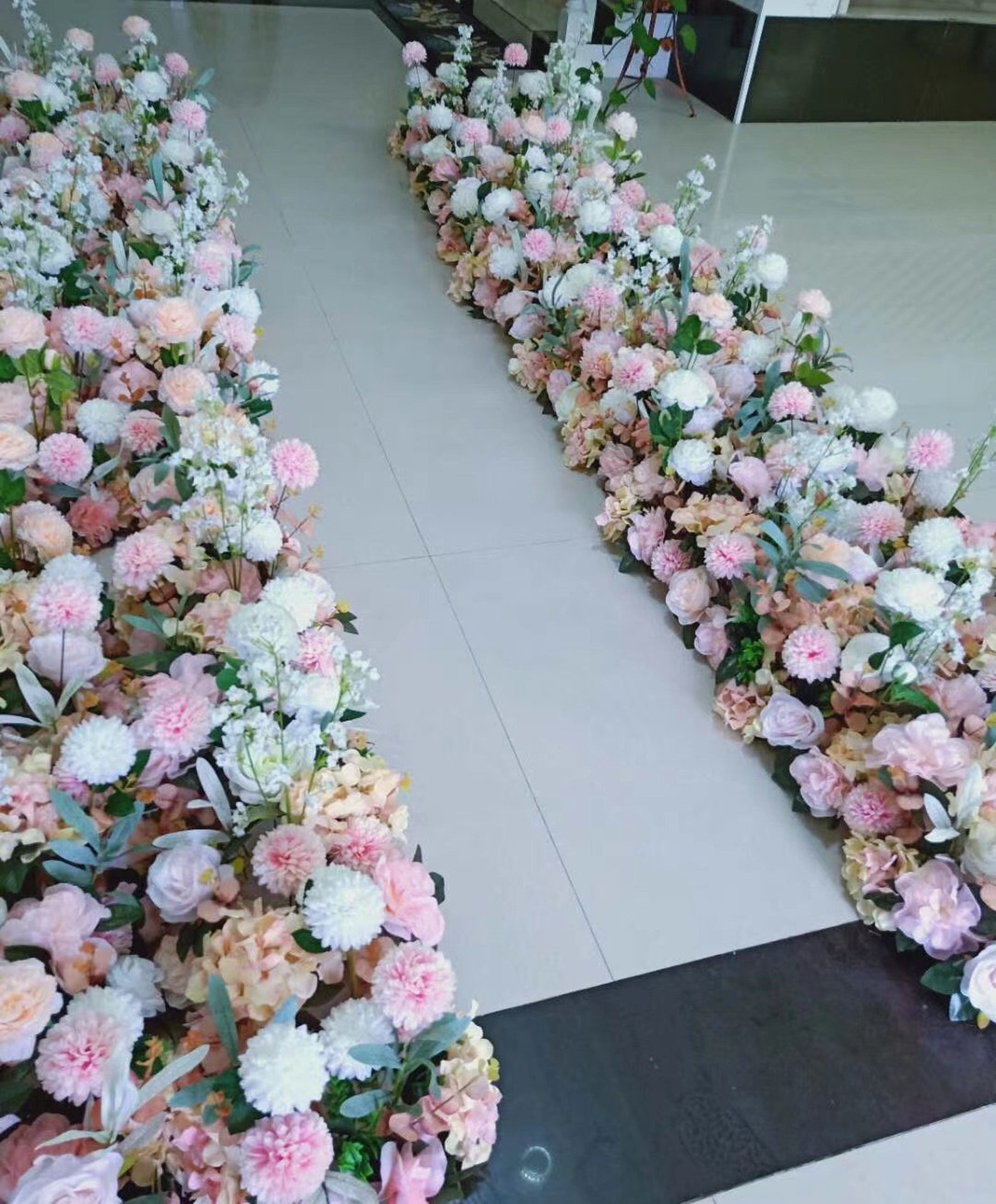 Flower Runner,wedding Aisle Flower Garland,wedding Centerpiece Table ...