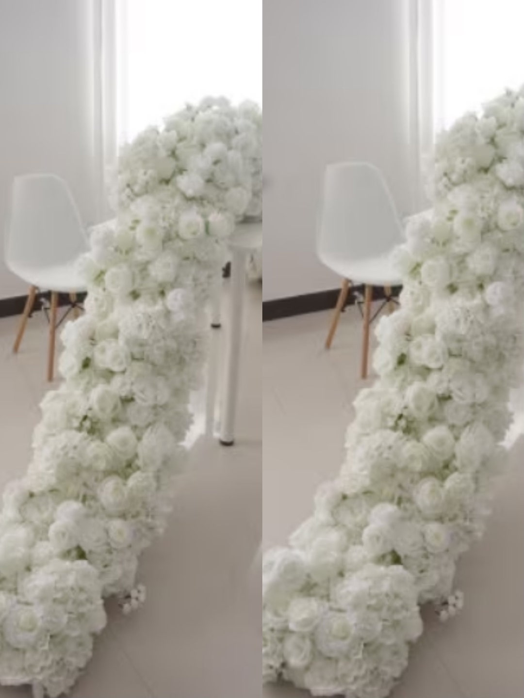 White Rose Flower Garland Reception,wedding Floral Arrangement Floral ...